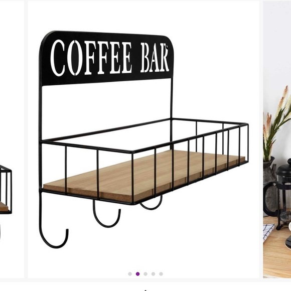 stratton home | Kitchen | Stratton Home Coffee Bar With Hooks New ...